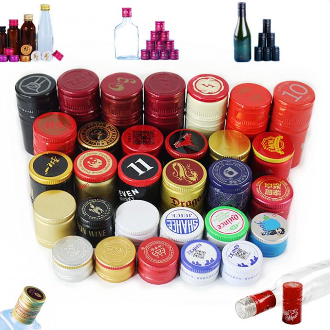 Aluminum Ropp Tamper Evident Screw Cap 25mmx16mm For Vodka Whisky Bottle