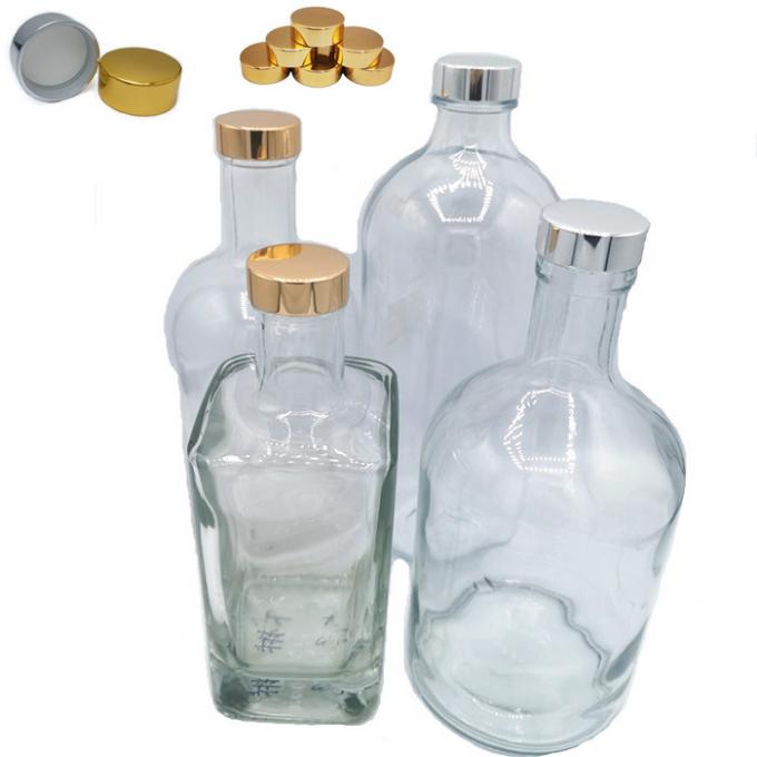 Round Tamper Evident Aluminum Plastic Screw Top Wine Bottle Caps Covers ...